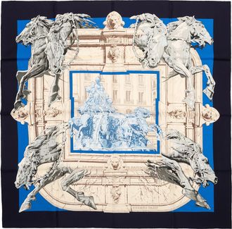 Herm&egrave;s T&uuml;cher & Schals - Scarf - Gr. unisize - in Blau - f&uuml;r Damen