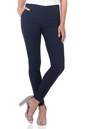 Rekucci Pantalon Coupe Confort Facile &agrave; Enfiler &raquo; pour Femme, Coupe Moulante Moderne et Extensible avec Effet Gainant (46, Marine)