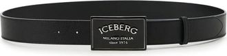 Iceberg Homme, Accessoires, Noir, Taille: 105 CM Smooth Leather Belt