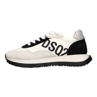 Dsquared2 Homme, Chaussures, Multicolore, Taille: 45 EU Baskets en cuir et tissu
