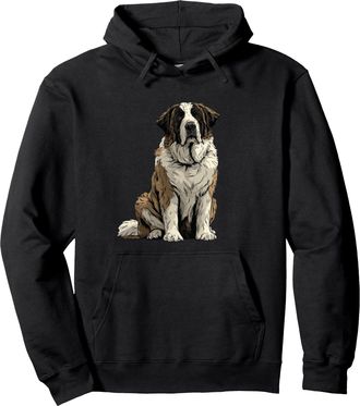 Whyitsme Design Bernhardiner Hund Illustration Bernhardiner Pullover Hoodie