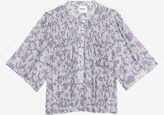 Isabel Marant Blouse Destiny - Femme - &Eacute;cru-lilas - Taille 34 - Marant &Eacute;toile