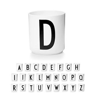 DESIGN LETTERS Tasse a Cafe (A-Z) | Cadeau Noel Homme, Cadeau Noel Femme | Id&eacute;al pour Decoration Noels, Decoration Table | Porcelaine Mug avec Initiale | Tasse Cappu