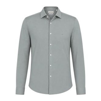 Michael Kors Chemise ajust&eacute;e en tricot performant japonais - Homme - Chemises - Vert - Taille: L