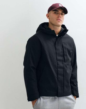 Jack & Jones veste utilitaire imperm&eacute;able noire