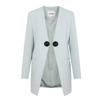 Jil Sander Chinablue Wolljacke - - Jackets - Damen - Blau - XS