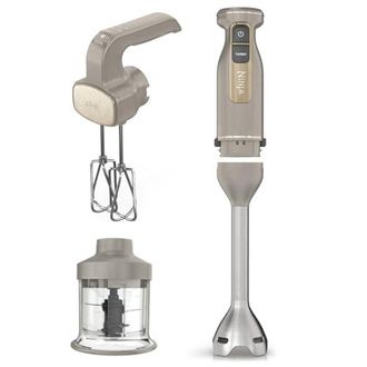 Ninja Foodi 3-in-1 Stabmixer, Handmixer & Zerkleinerer, Stufenweise Anlauf, 2 Misch-und 5 R&uuml;hrgeschwindigkeiten zum Zerkleinern, Mischen, Kneten und mehr, s