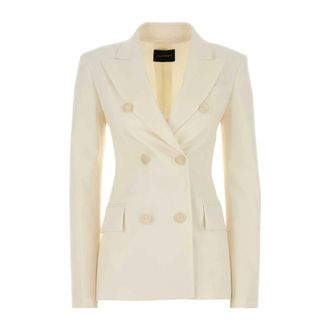 Andamane Ivory Stretch Gabardine Blazer - - Jackets - Damen - Beige - M