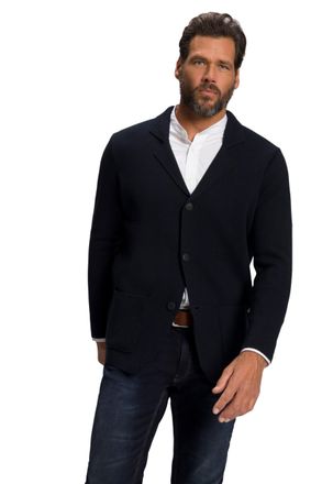 JP1880 Herren große Größen Übergrößen Menswear L-8XL Stricksakko, FLEXNAMIC, Milano-Strick, Reverskragen, bis 8 XL