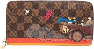 Louis Vuitton Portefeuille zipp&eacute; Pre-owned - Femme - Pre-owned - Brun - Taille: ONE Size