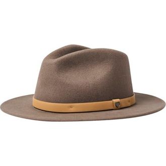 Brixton Chapeau Fedora Messer Feutre Laine Marron Desert 58 cm