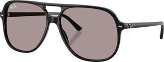 Ray-Ban Eckige Sonnenbrille Bill, Schwarz