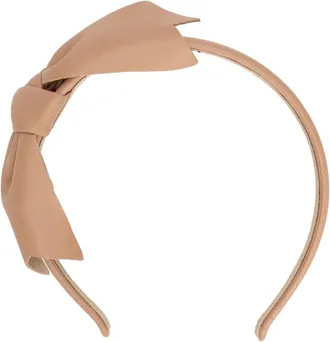 Red Valentino Femme, Accessoires, Beige, Taille: ONE Size Serre-t&ecirc;te en cuir avec