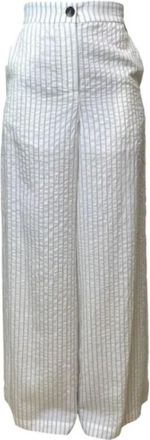 Liu Jo Femme, Pantalons, Blanc, Taille: 40 FR Striped Pantalons