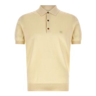 Etro Homme, Tops, Beige, Taille: XL Polo en coton avec Pegaso