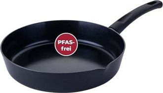 Fackelmann Bratpfanne Essential Highrise Ø 28 cm aus recyceltem Aluminium, mit ergonomischem Bakelitgriff und keramischer Antihaft-Beschichtung, backofenfest, Sc