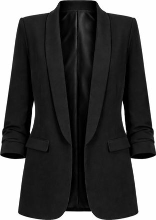 Worldclassca Blazer Damen Blazer 3/4 Arm mit Raffung