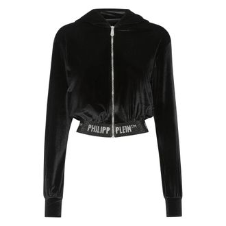 Philipp Plein Hoodie Sweatjacket Crystal - - Sweatshirts & Hoodies - Damen - Schwarzk - 2XL