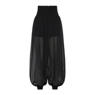 Pinko Bore Pantalone Voile Viscosa - - Trousers - Damen - Schwarzk - S