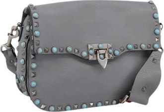 Valentino Sac bandouli&egrave;re vintage doccasion - Femme - Pre-owned - Gris - Taille: ONE Size