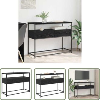 vidaXL vidaXL Eingangsbereich - Konsolentisch Schwarz Eichen-Optik 100 x 40 x 75 cm
