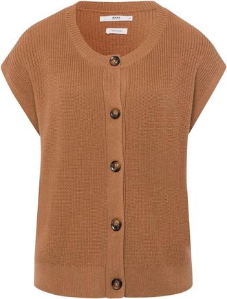 Brax Elegante Strickweste - Style Eve - - Knitwear - Damen - Braun - XL