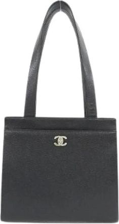 Chanel Sac port&eacute; &eacute;paule Pre-owned en cuir Caviar - Femme - Pre-owned - Noir - Taille: ONE Size