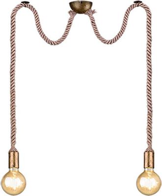 Trio Leuchten Suspension Corde 2 Cordes Laiton Avec D&eacute;centralisation Trio Eclairage