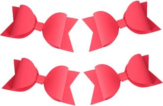 Cabilock 4 Stück Teiliges Großes Rotes Weihnachtsdekorations aus Eva Leichte Langlebige Weihnachtsschleifen für Christbaum Türkranz Fenster und Festliche Dekor