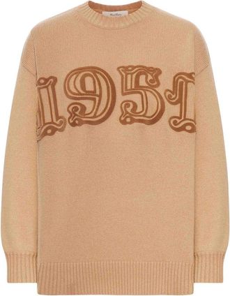 Max Mara Rundhalspullover - Beige
