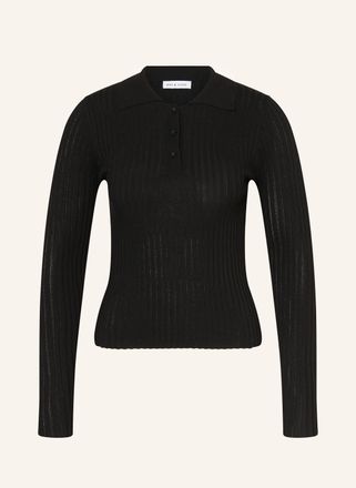 Mrs & Hugs Mrs & Hugs Strick-Poloshirt schwarz