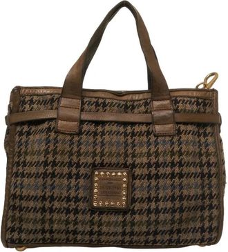 Campomaggi Shopper & Totes - Structured Shopper With Timeless Houndstooth Patte - Gr. unisize - in Schwarz - für Damen