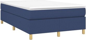 vidaXL Cadre de lit sans matelas bleu 120x200 cm tissu Vidaxl