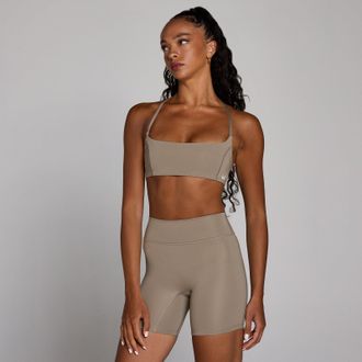 MyProtein Brassi&egrave;re dentra&icirc;nement dos ouvert MP femme - Taupe clair - XS
