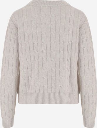 arch4 Braided Cashmere-Blend With Sequins Sweater - Beige