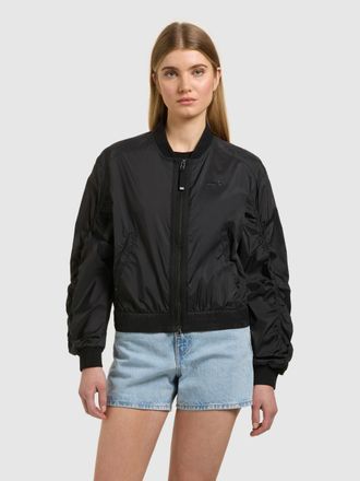 Khujo Blouson KHUJO TUVAY, Damen, Gr. XXL, schwarz, Web, 100% Nylon, unifarben, regular fit h&uuml;ftlang, eingesetzt Rippb&uuml;ndchen, Jacken Blouson