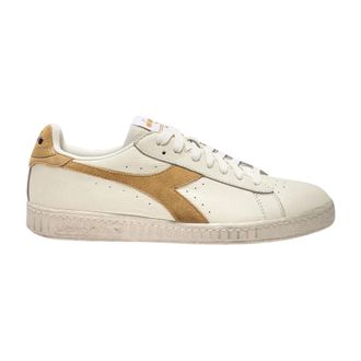 Diadora Homme, Chaussures, Beige, Taille: 44 1/2 EU Baskets en cuir beige style rétro
