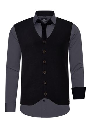 Rusty Neal Hemd mit Weste und Krawatte 3-teilig