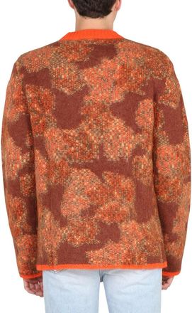 ERL Choker Mohair Blend Sweater - Orange
