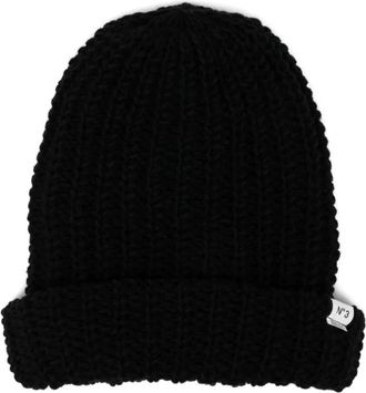 Miharayasuhiro Mihara Yasuhiro, unisex, Accessoires, Noir, Taille: ONE Size Bonnet Tricot&eacute; Confortable