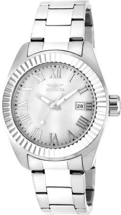 Invicta Angel 20315 Damenuhr - Quarzwerk - Edelstahl mit wei&szlig;em Zifferblatt - 40 mm
