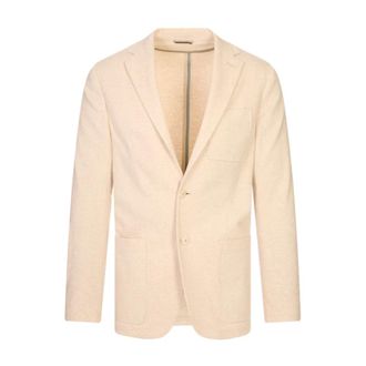 Canali Homme, Vestes, Beige, Taille: M Blazer en jersey coton/cachemire