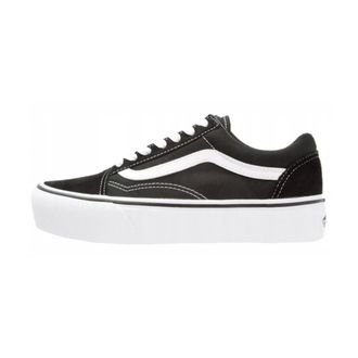 Vans Femme, Chaussures, Noir, Taille: 37 EU Baskets en tissu &agrave; paillettes avec semelle en caoutchouc et oeillets m&eacute;talliques