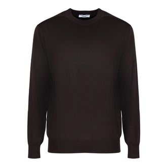KANGRA Langarm-Pullover mit Rundhalsausschnitt - - Knitwear - Herren - Braun - M