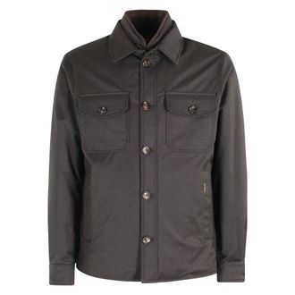 Moorer Braune Jacke mit Langen &Auml;rmeln und Bib - - Jackets - Herren - Braun - XL