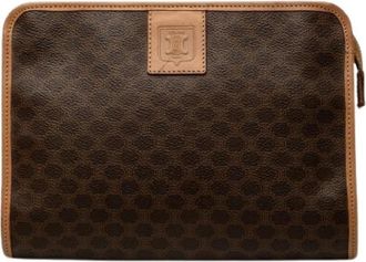 Celine Pre-owned Coated Canvas Clutch - - Pre-owned - Damen - Braun - ONE SIZE