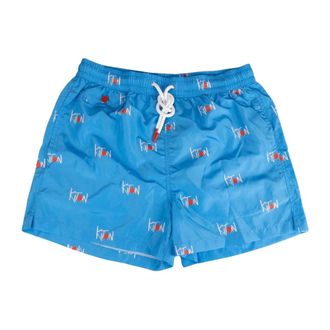 Kiton Badeshorts Regular Fantasy - - Swimwear - Herren - Blau - S
