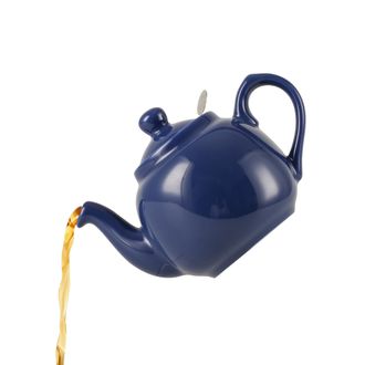 London Pottery Farmhouse Teekanne mit Teesieb, Keramik, Frankreichblau, 2 Tassen (600 ml)