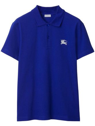 Burberry polo &agrave; logo Equestrian Knight - Bleu