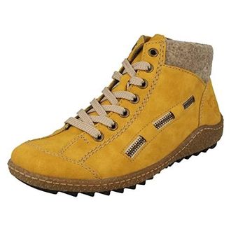 Rieker Herbst/Winter, Baskets Hautes Femme, Jaune (Honig/Wood 69), 40 EU